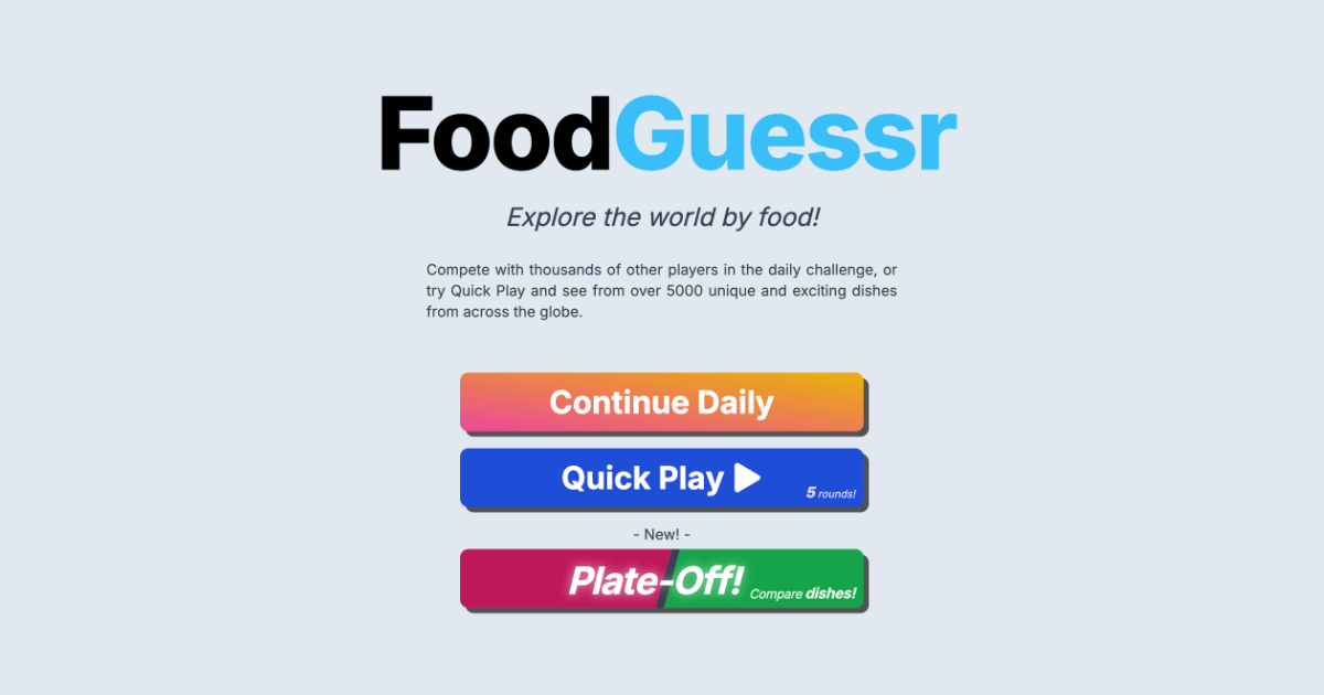 Plate-Off Daily - FoodGuessr | FoodGuessr